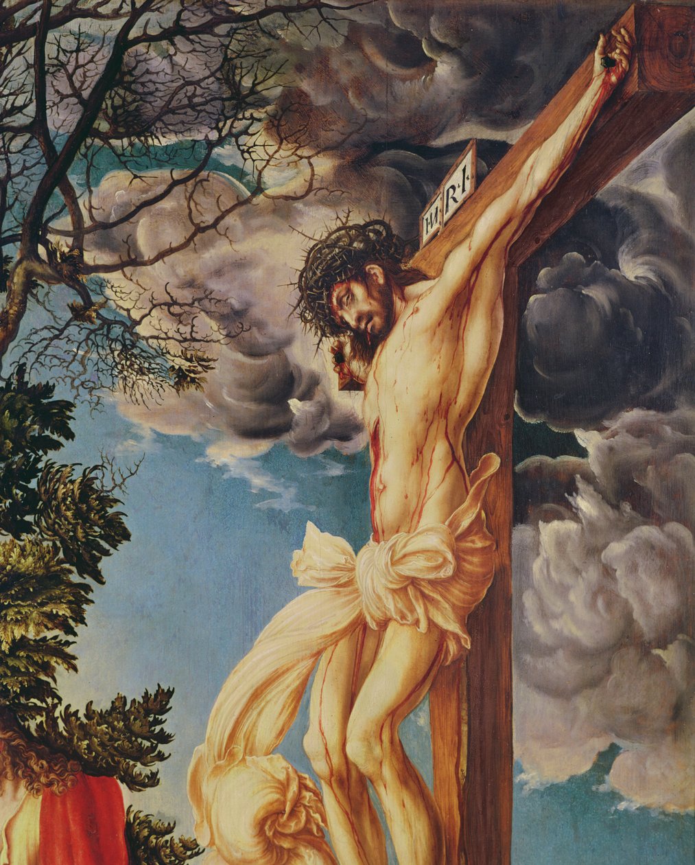 The Crucifixion (detail) by Lucas Cranach the Elder
